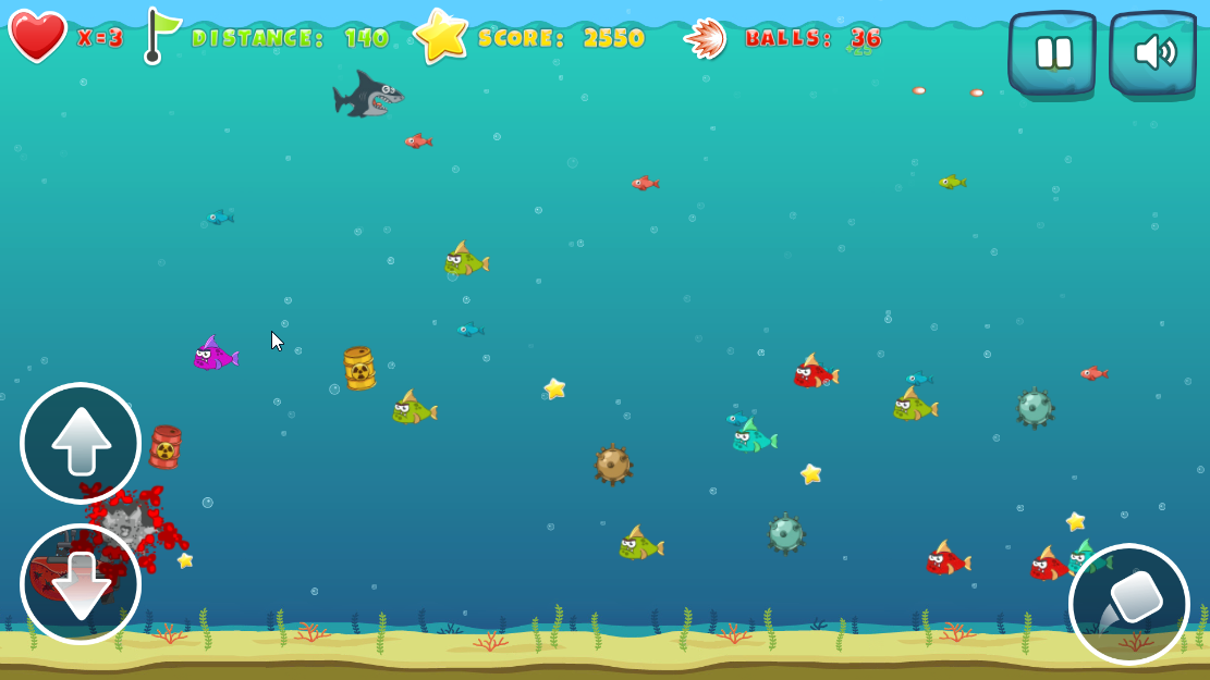 Shark Game in JavaScript Free Source Code | SourceCodester